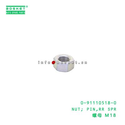 China 0-91110518-0 Rear Spring Pin Nut suitable for ISUZU VC46 6UZ1 0911105180 for sale