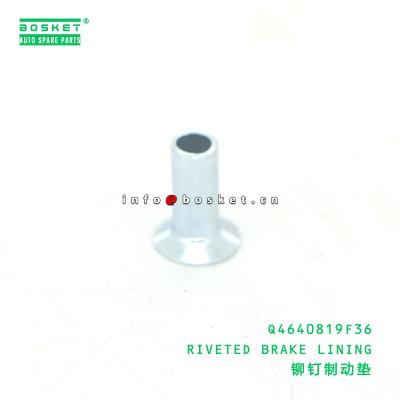 China Q4640819F36 RIVETED BRAKE LINING suitable for JAC N80 N90 N120 N200 Q4640819F36 for sale