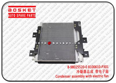 China Isuzu 700P 4HK1 Condenser Assembly With Electric Fan 8980255200 8100610P301 8-98025520-0 8100610-P301 for sale
