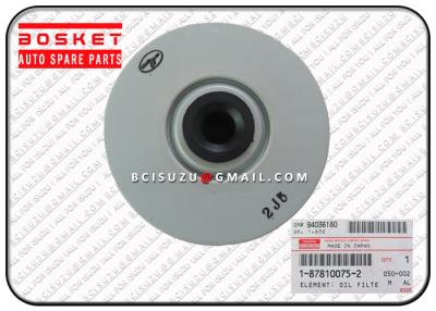 China 1-87810075-3 el caucho/el papel de Isuzu filtra el elemento filtrante de aceite de Fsr11 6BG1 1878100753 en venta