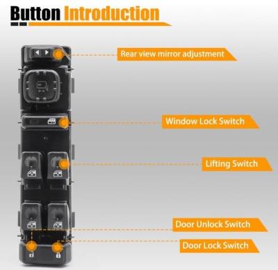 Cina 2003-2007 HM H2 Front Driver Side Master Mirror Control Switch Module Metallo di plastica in vendita