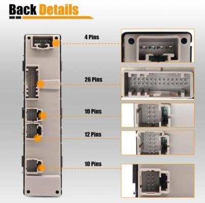 Cina 2003-2007 HM H2 Front Driver Side Master Mirror Control Switch Module Metallo di plastica in vendita