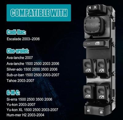 Cina 15883319 Switcher di finestra di alimentazione per Chevrolet Avalanche Suburban Silverado GMC Sierra Yukon Cadillac Escalade in vendita