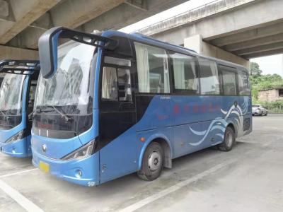 中国 Yutong 30seatsの版ばねの懸濁液ZK6750Hは小型コーチの低いキロメートルのディーゼル機関を使用した 販売のため