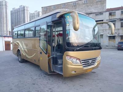 China Coach Second Hand Yutong Bus Plate Spring Suspension Yuchai 160hp 35seats Front Engine for sale