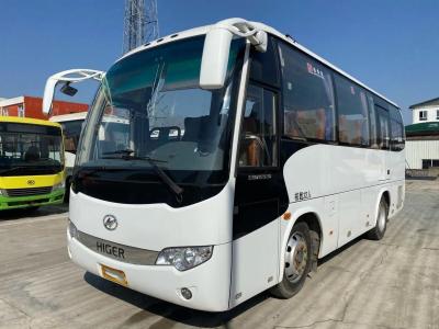 China Used Luxury Buses 32 Seats Second Hand Higer Coach Bus KLQ6796 Yuchai Engine White Color for sale
