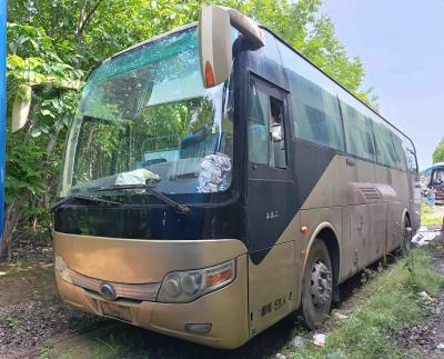 China Jong Tong Bus 51 van het Venster EURO III 10,5 Meters de Achtermotor Gebruikte Yutong van de Zetels Gouden Kleur Verzegelende Buszk6110 Te koop