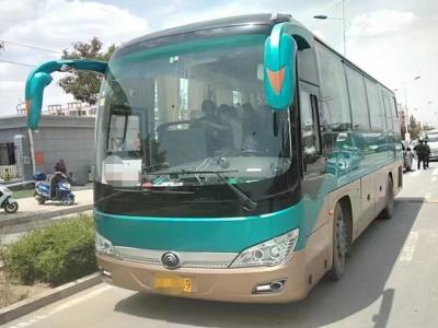 China De gebruikte Motor traint Groene Kleur 36 van de de DeurAirconditioner van de Zetels de Middenpassagier van de Handyutong 2de Bus ZK6906 Te koop
