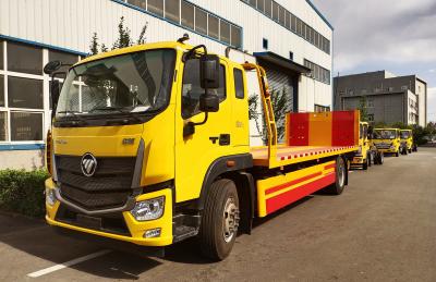China Used Work Trucks 4×2 Drive Mode 230hp Foton Wrecker Truck Flat Roof for sale