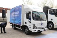 China New Energy Pure Electric Vehicle Foton 4*2 Drive Mode Light Van Truck 280km for sale