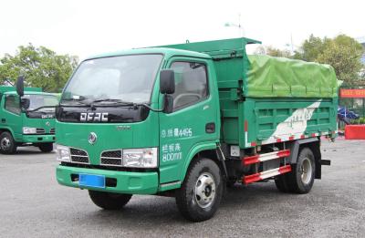 China Tipper Used Truck 4*2 Dongfeng Small Dump Truck Green Color Single Row Cabin Manual for sale