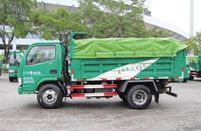 China Tipper Used Truck 4*2 Dongfeng Small Dump Truck Green Color Single Row Cabin Manual for sale