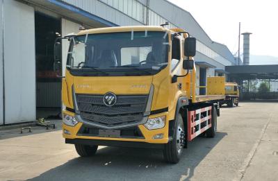 China 7 Ton Wrecker Truck Foton Cummins Engine 210hp Flat Bed 4*2 Drive Mode 10.5 Meters Long for sale