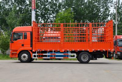 Cina Corpo arancione AMT Deflettore d'aria a tetto alto Diesel 8 velocità 250 CV 6.8m Sitrak Fence Truck in vendita