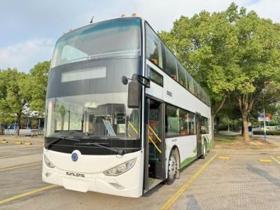 China Used Tour Bus Luxury 37 Seats Double Floor RHD Weichai Engine Diesel Coach Bus Sunlong SLK6126 for sale