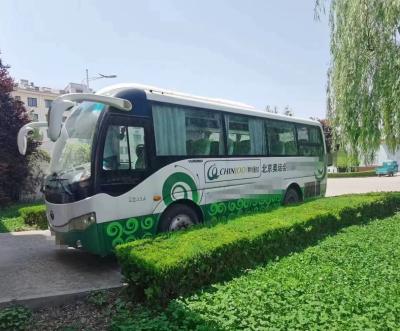 China Bus turístico usado 147kw derecho de Yuchai del coche de la dirección del motor posterior del autobús ZK6809 35seats de Yutong en venta