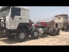Il modello bianco usato Weichai Engine 430hp 12 dell'azionamento di colore 6×4 dei camion diesel innesta il trattore standard di Howo della cabina