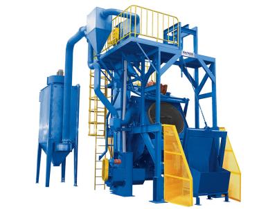 China Piled and Released Type Shot Blasting Machine for sale