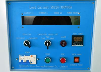 China IEC 62196 80A Load Cabinet For Switches Plugs And Sockets Breaking Capacity Test for sale