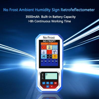 China No Frost Ambient Humidity Sign Retroreflectometer with 3500mAh Built-in Battery Capacity and ＞8h Continuous Working Time for sale