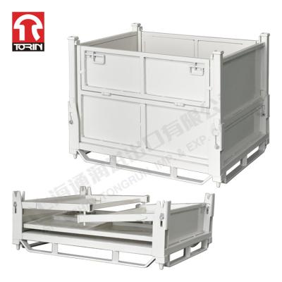 China Torin LK20 Folding Half Door Metal Cage Wire Mesh Container Metal Pallet for sale