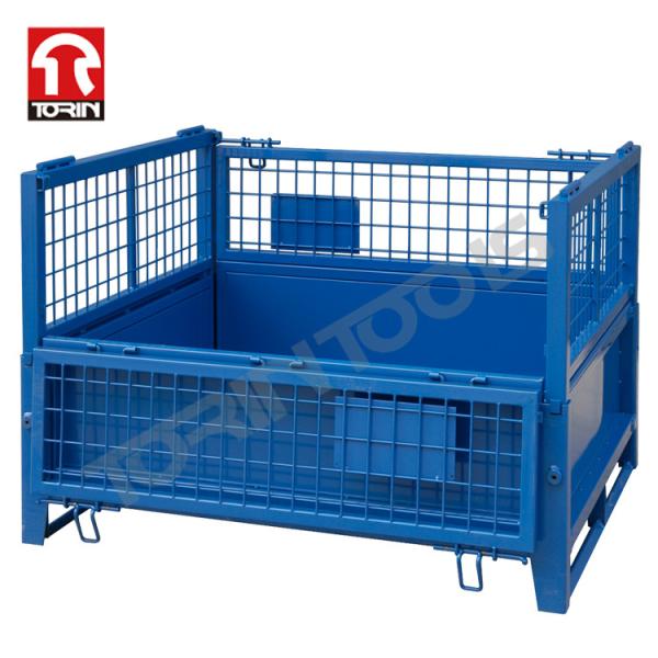 Quality Torin SWK8009 Folding Logistics Sorting Cage Wire Mesh Container Metal Pallet for sale