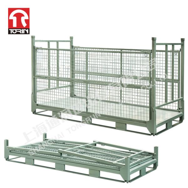 Quality Torin LK50 Folding Storage Stacking Cage Wire Mesh Pallet Container Metal Pallet for sale