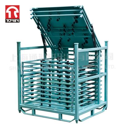 China Torin DZ17  Logistics Transportation Racks for Glass Protection Metal Pallet Wire Mesh Container for sale