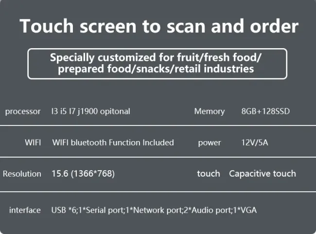 15.6&quot; Touch Screen POS Terminal All in One Machine Windows System