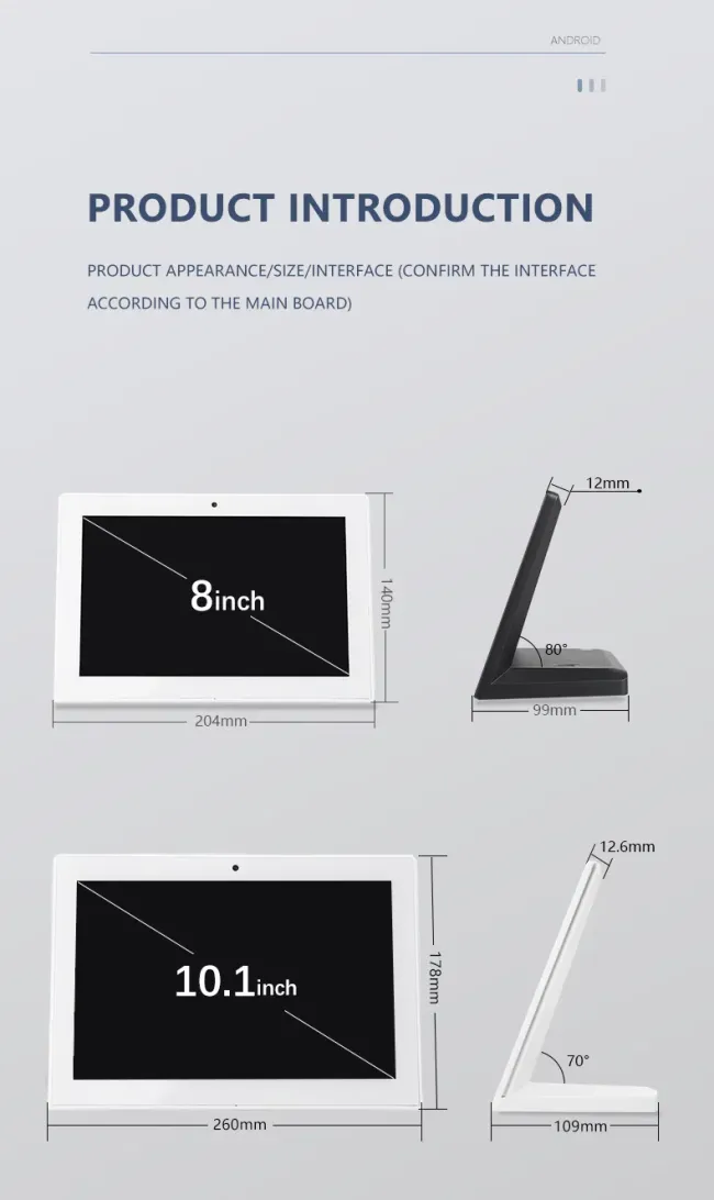 Latest Design L-Shape 8/10/14/15.6 Inch Android 14 Tablet PC NFC Tablet 4G Tab WiFi Rich Interface Capacitive Screen Tablet PC