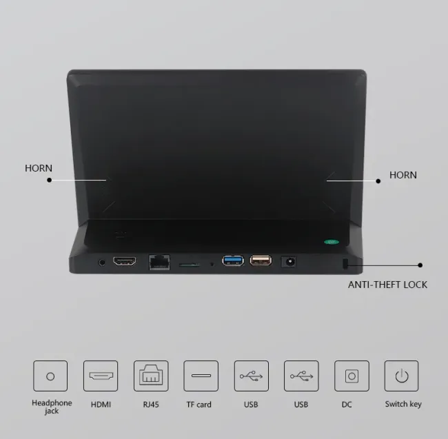 Latest Design L-Shape 8/10/14/15.6 Inch Android 14 Tablet PC NFC Tablet 4G Tab WiFi Rich Interface Capacitive Screen Tablet PC