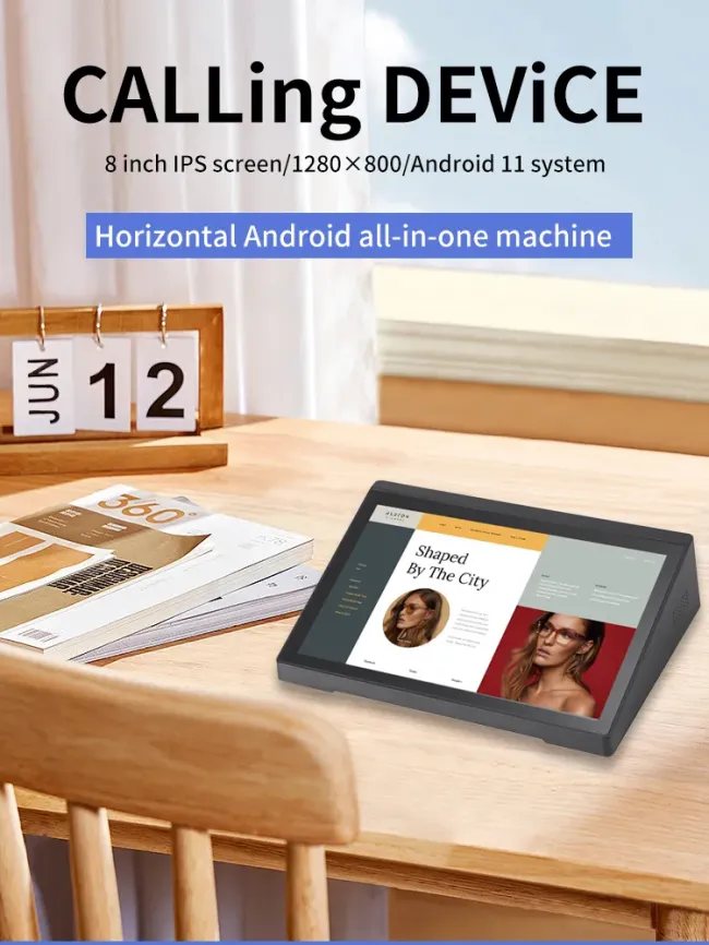2025 Newest 8 10 Inch Android 14 Desktop Type Digital Signage Tablet PC Horizontal Design Tablet PC Touch Screen Pad Tablet