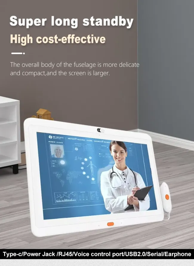 15.6 Inch Android Tablet for Business Medical Signage Touch Screen NFC Call Handgrip