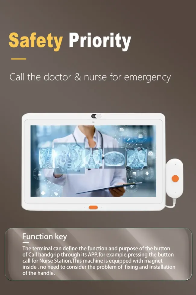 15.6 Inch Android Tablet for Business Medical Signage Touch Screen NFC Call Handgrip