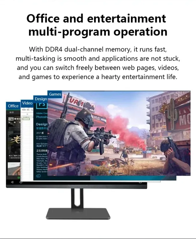 OEM 24&quot; Touchscreen I3 I5 I7 All in One Computer for Business Office 16GB RAM Win10 Win11 Indoor Outdoor Aio PC Monoblock