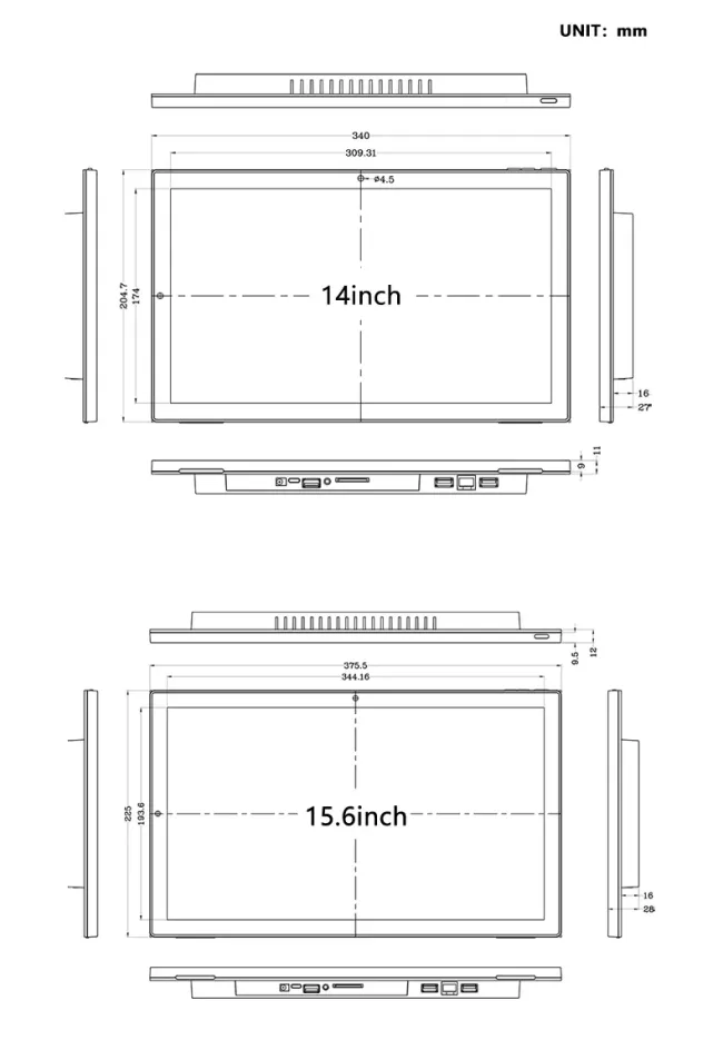Factory Direct 14inch Full View Screen Tablet PC OEM WiFi 4G NFC Android 13 Poe Supply New Rockchip Processed for Business