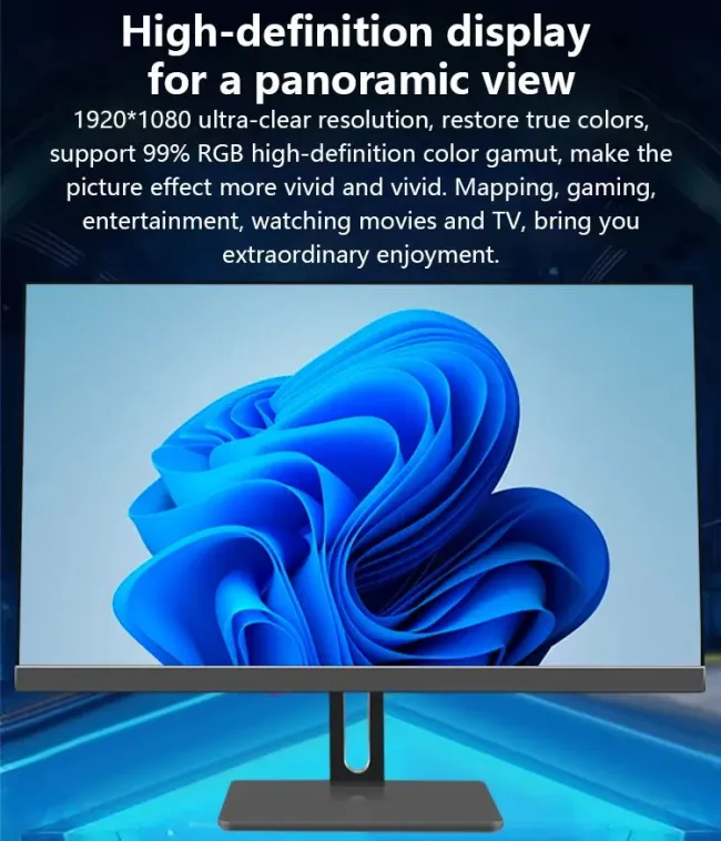I3 I5 I7 All-in-One Desktop Computer 24 Inch New Gaming PC with in-Tel Processor DDR3 RAM SSD Hard Drive for Students Companies