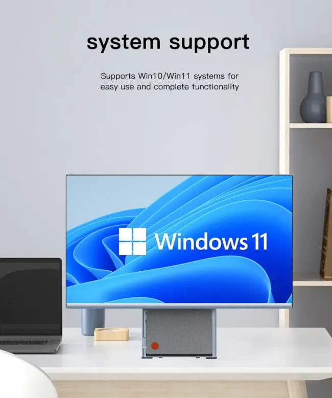 OEM All in One Desktop PC 23.8/27 Inch New Design Monoblock with Core I7/I9 16GB DDR4 RAM 512GB SSD IPS All in One
