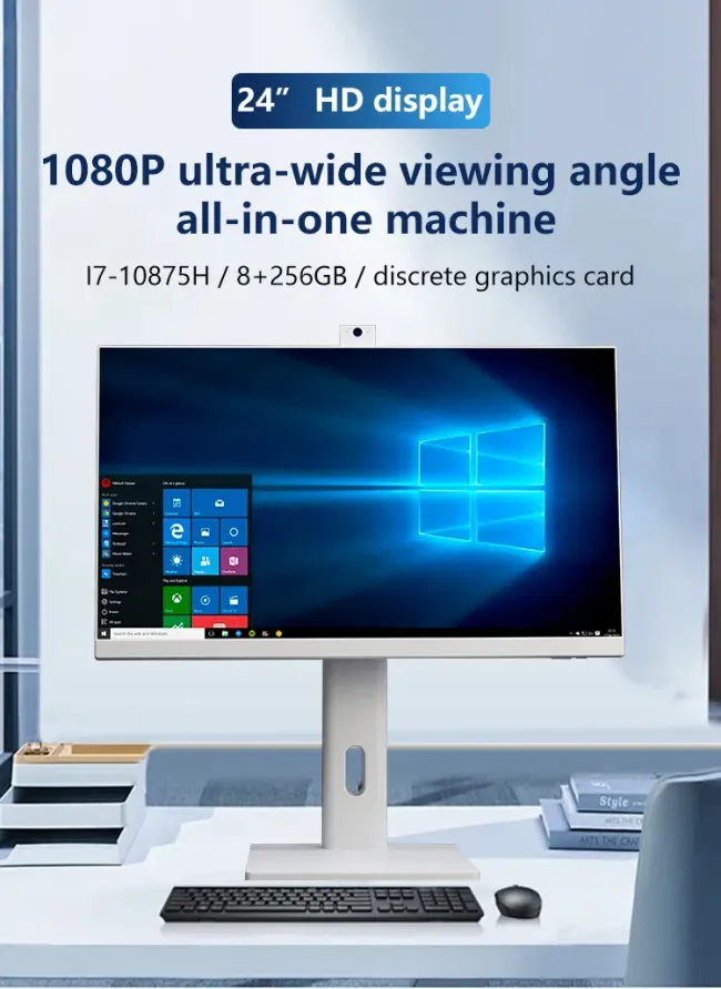 2025 New Arrivals 24inch I7-10870h Octa-Core Screen All in One PC for Sc All in One Monitor with Adjustable Base All in One PC