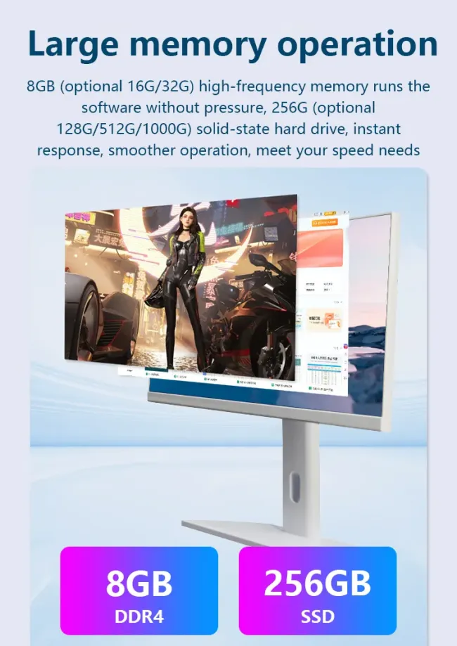 2025 New Arrivals 24inch I7-10870h Octa-Core Screen All in One PC for Sc All in One Monitor with Adjustable Base All in One PC