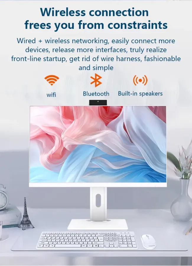 OEM All in One Desktop Computer with 23.8&prime;&prime; 27&prime;&prime; LCD Display Windows Core I5 I7 Deaktop PC