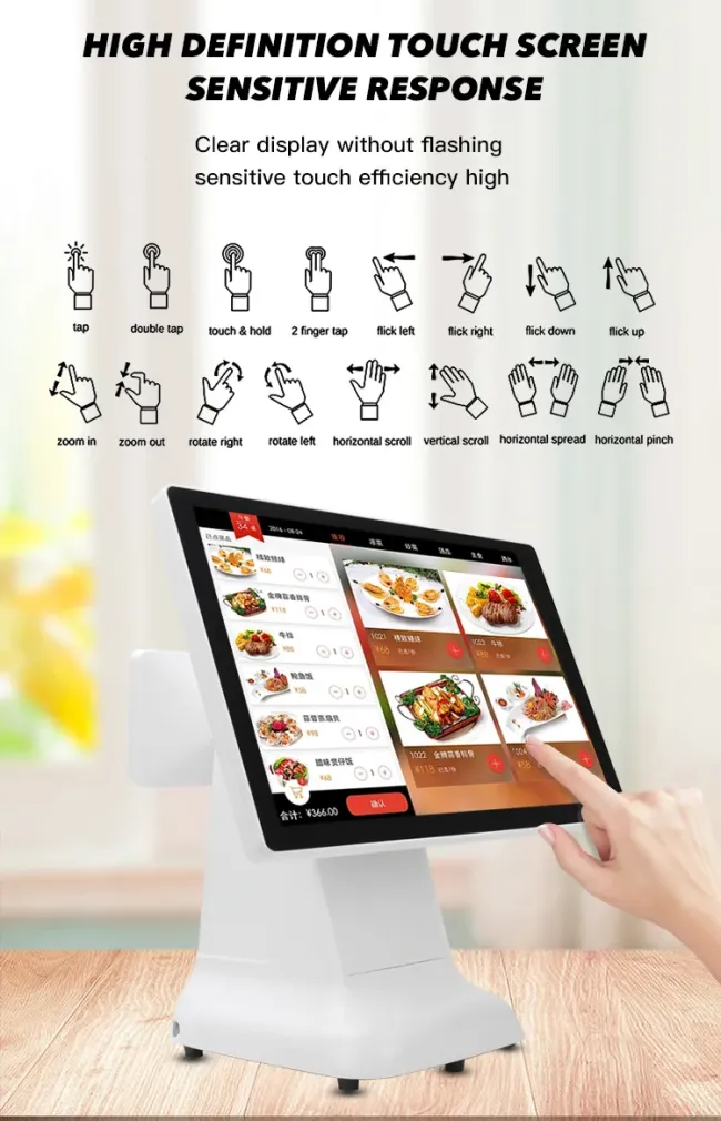 Best Selling 15.6 Inch Cash Register POS System All-in-One Touch Screen Win 7/10 POS System POS Terminal for Retail Shop