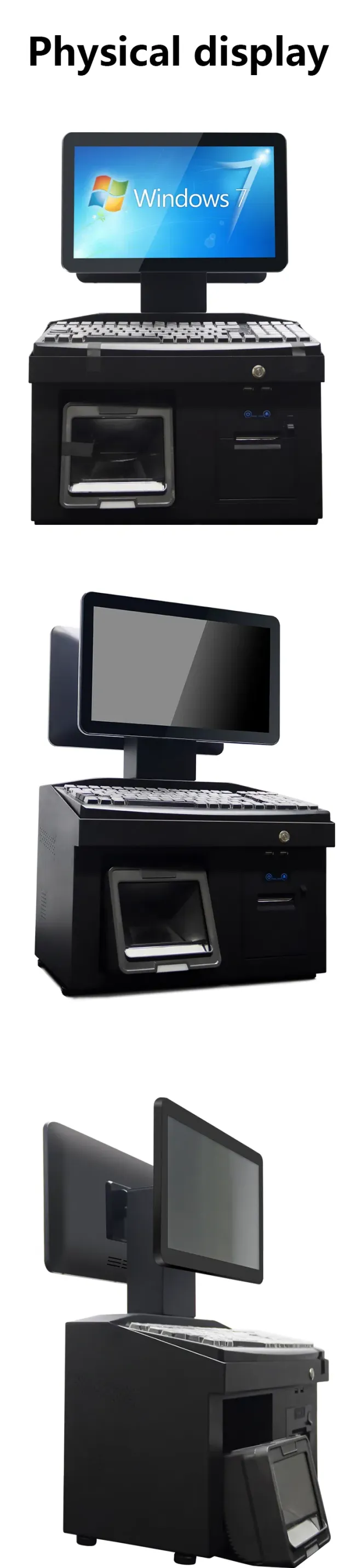 14 Inch All-in-One POS System Full Cash Register Touch Screen Machine with Scanner for POS Systems