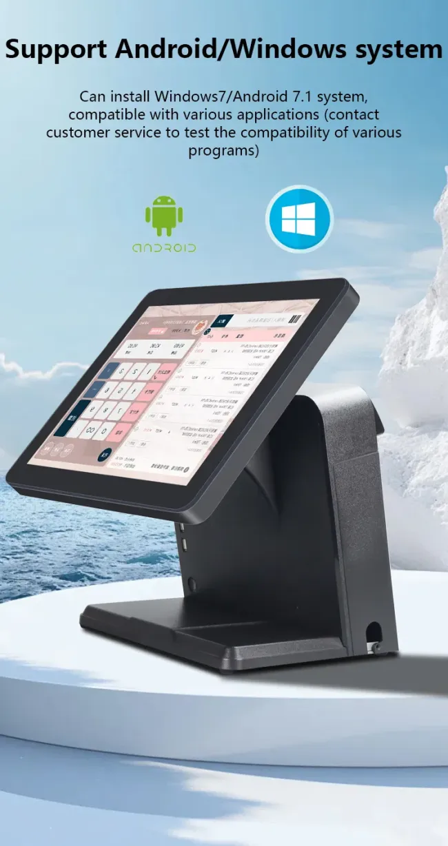 Latest Design 15.6&quot; Win10/11 Linux System Touch Screen POS Machine Cash Register Point of Sale System All in One POS Machine