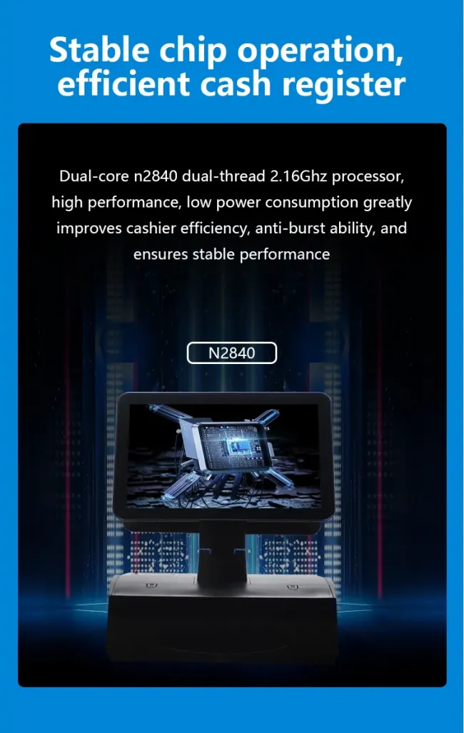 Latest Design 15.6 Inch Win 10/11/Linux/Android Point of Sales Systems Payment Cashier POS System Cash Register All in One POS