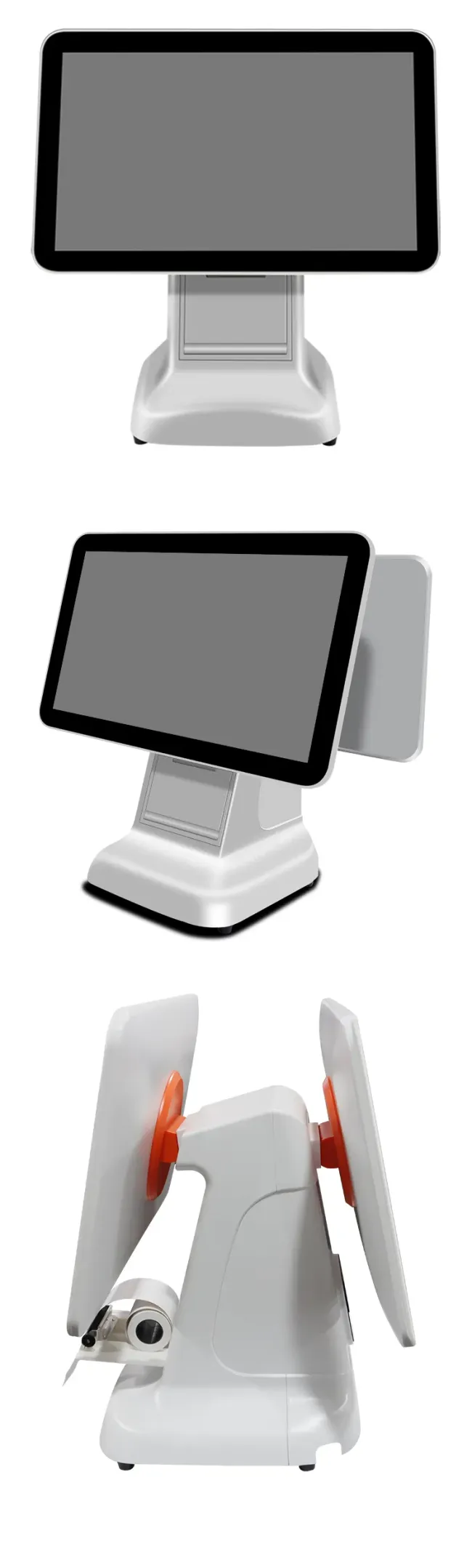 Hot Selling 15.6 Inch All in One POS Systemterminal Dual Touch Screen Win Dows Cash Register for Coffee &amp; Retail Shop