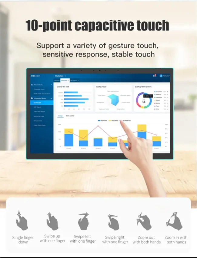 15.6 Inch Intelligent Wall Mounted Automation Tablet IPS Control Panel Rk3566 Touch Screen Tablet All-in-One Smart Home Device
