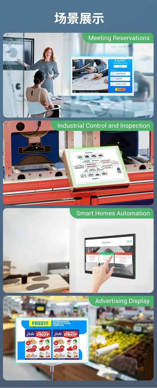 15.6 Inch Intelligent Wall Mounted Automation Tablet IPS Control Panel Rk3566 Touch Screen Tablet All-in-One Smart Home Device