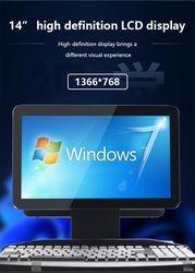 China OEM 14 Inch Win 10/11/Linux/Android All-in-One POS System Cash Register Terminal POS Built in Keyboard All in One POS Machine for sale