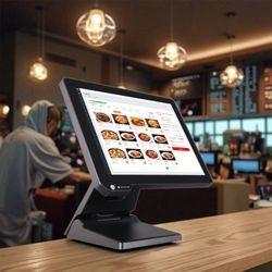 China Single Screen Folding All-in-One 15.1 Inch LCD Touch POS Terminal WiFi 2+32g Cash Register Desktop POS Ordering for sale
